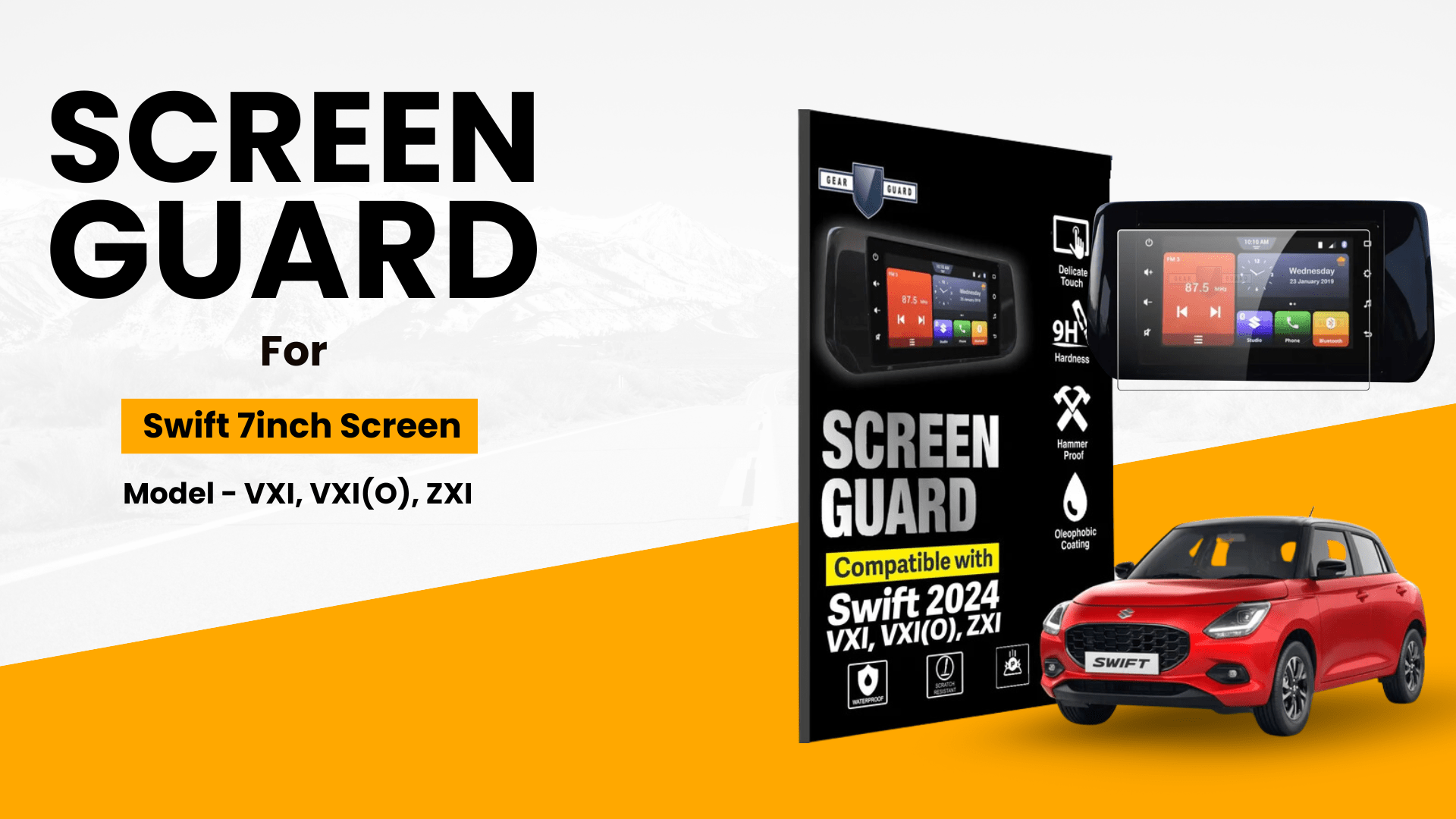 Screen Protectors for Maruti Suzuki Swift (2024) Navigation System Tou