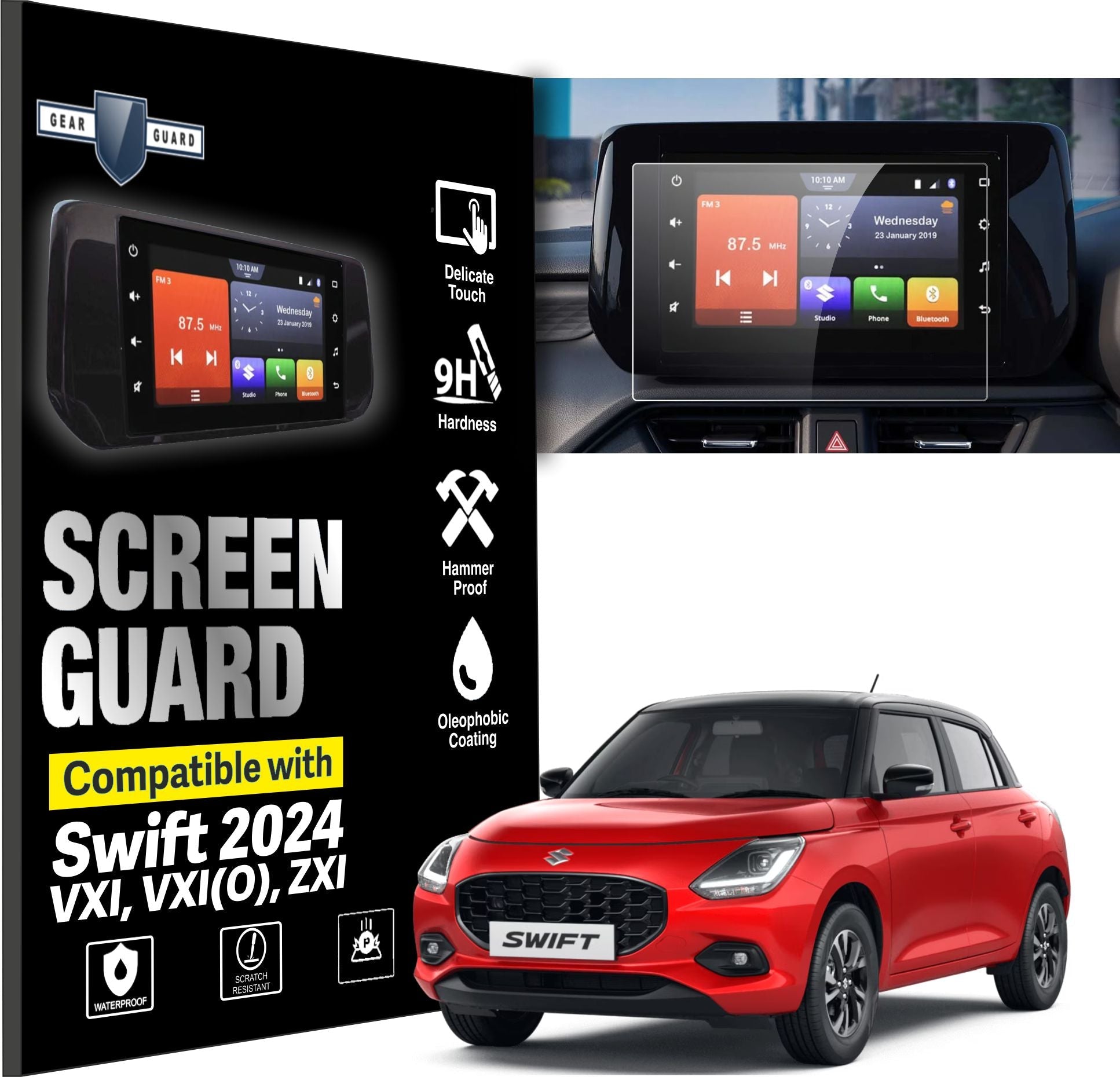 Maruti Suzuki Swift Infotainment System Screen Guard [2024-2026]