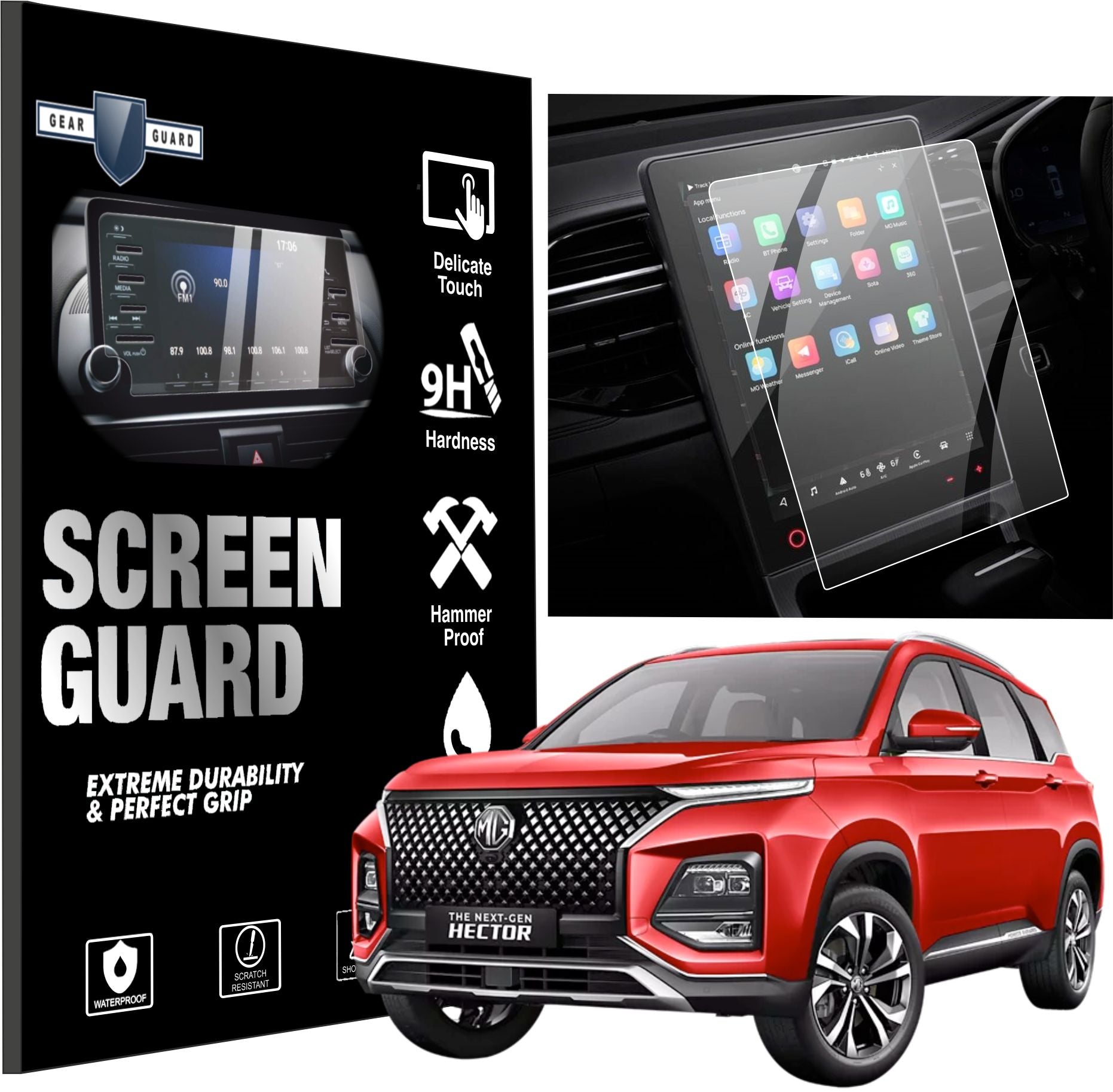 MG Hector Facelift Touch Screen Guard [2023-2024] – Gear Guard
