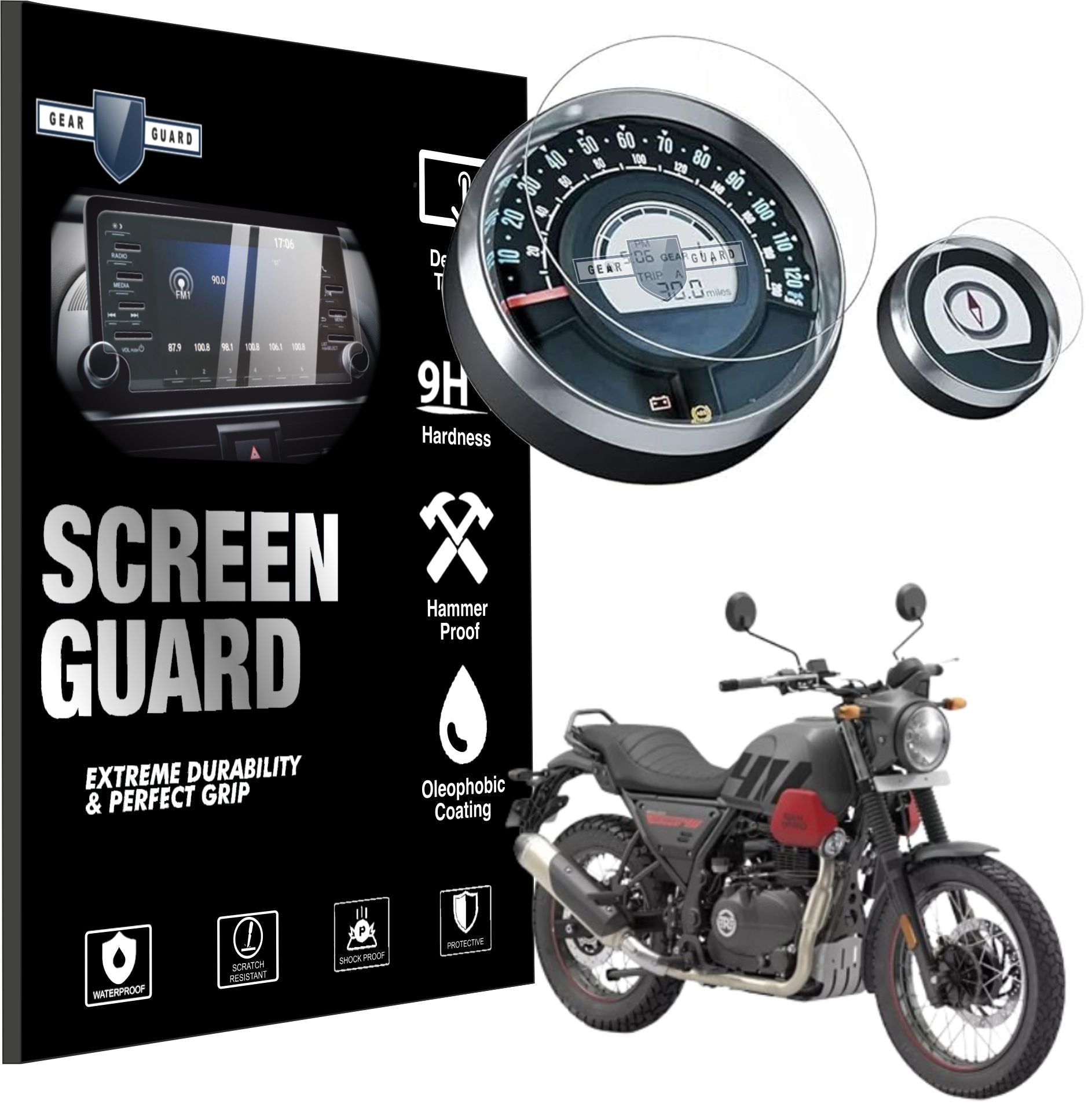 Royal Enfield Scram 411 Accessories Instrument Cluster Screen Guard